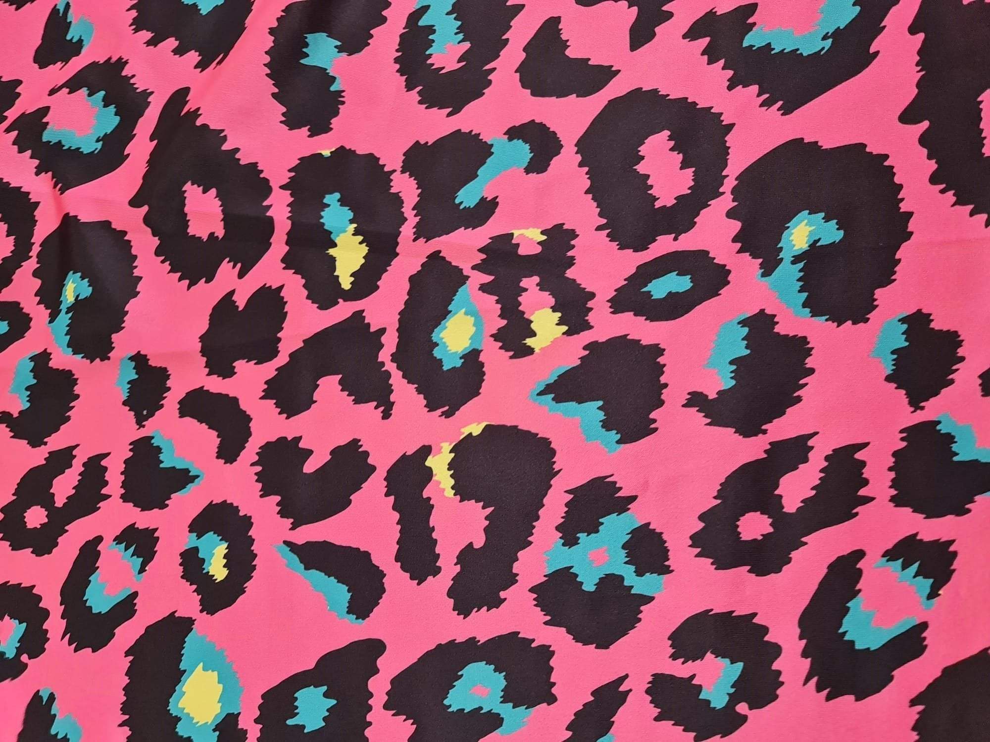 Sugar Pink Leopard Print Fabric - Exotic Animal Pattern Fabric